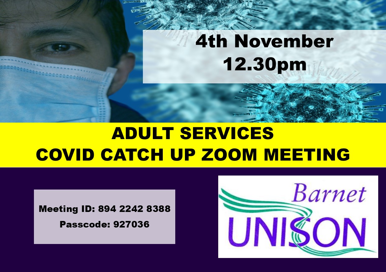 Adult Services Covid Catch Up Zoom Meeting – Barnet UNISON