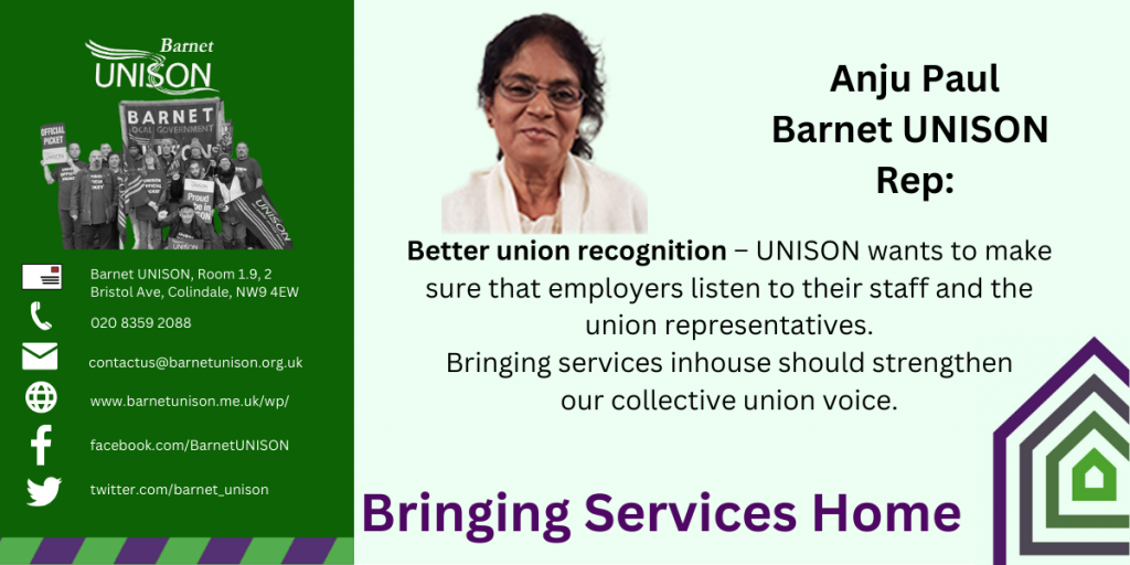 Bringing Services Home – Barnet UNISON campaign – Barnet UNISON